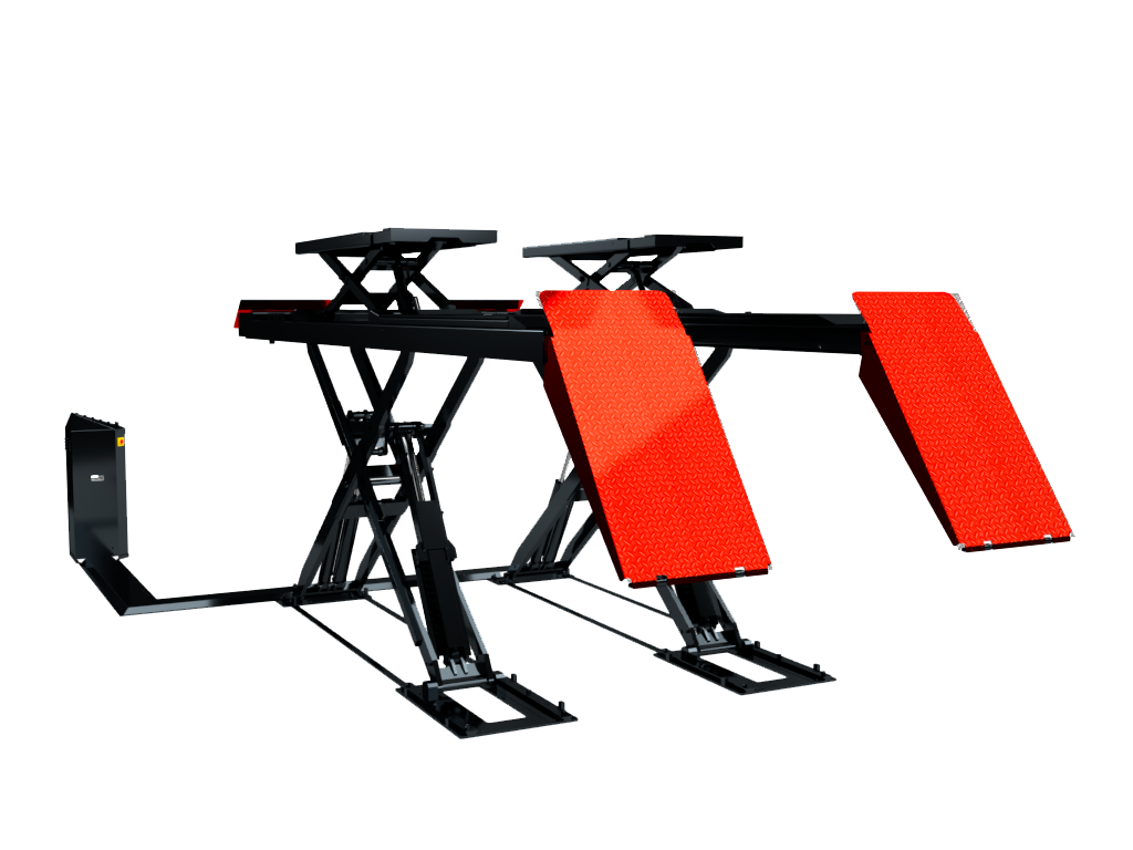 4,0 T big scissors lift, surface mounted - Muller Automotive